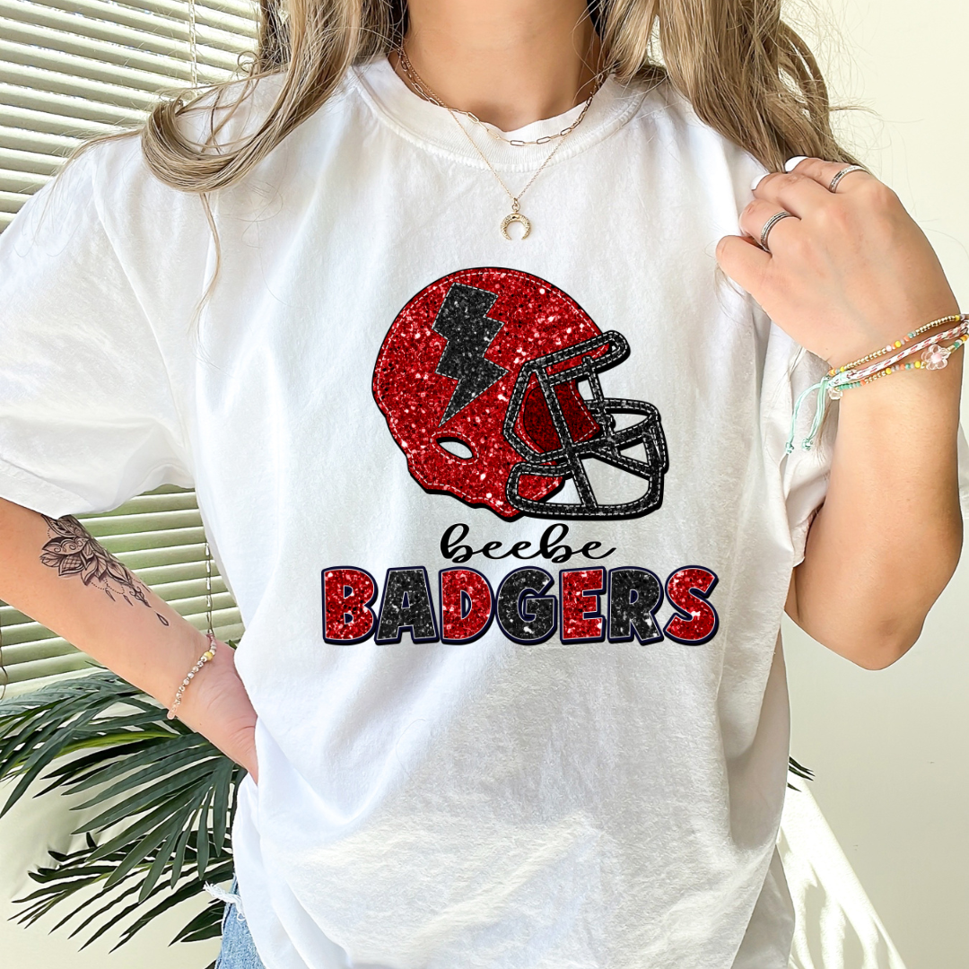 Beebe Badgers Red Helmet DTF – Grace DTF Transfers