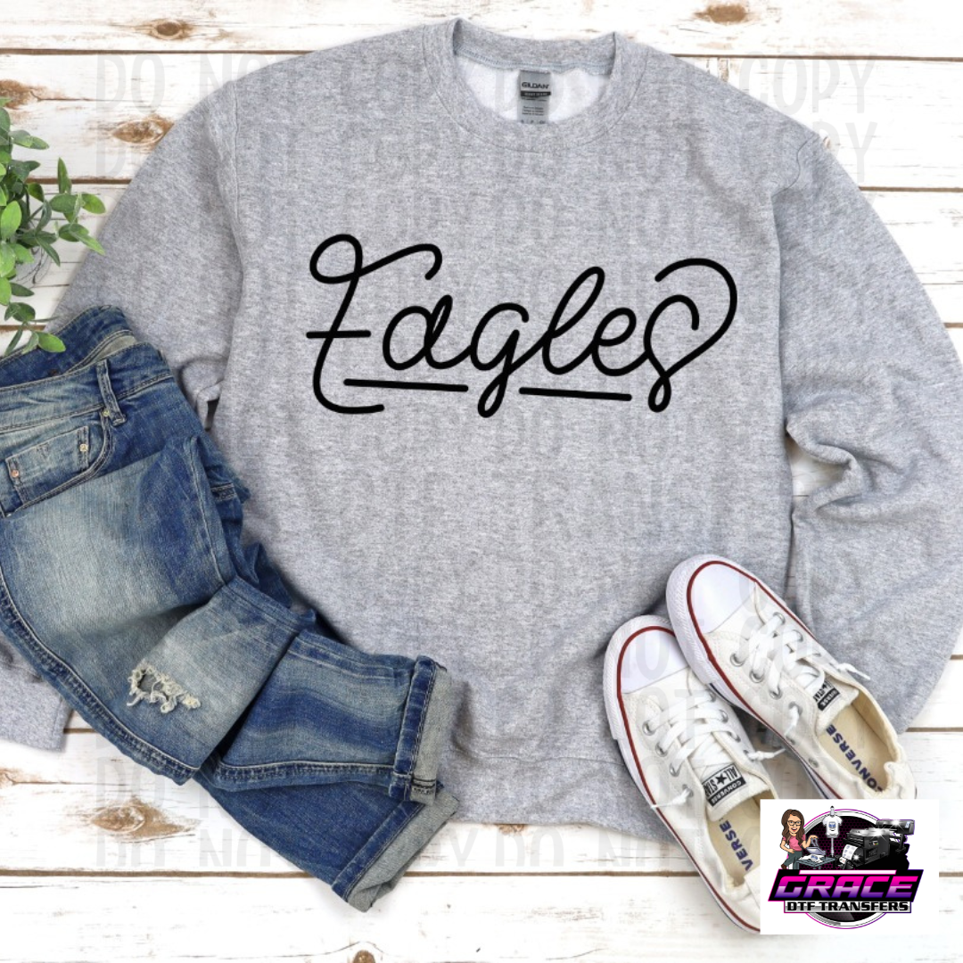 Eagles Hand Lettered DTF – Grace DTF Transfers