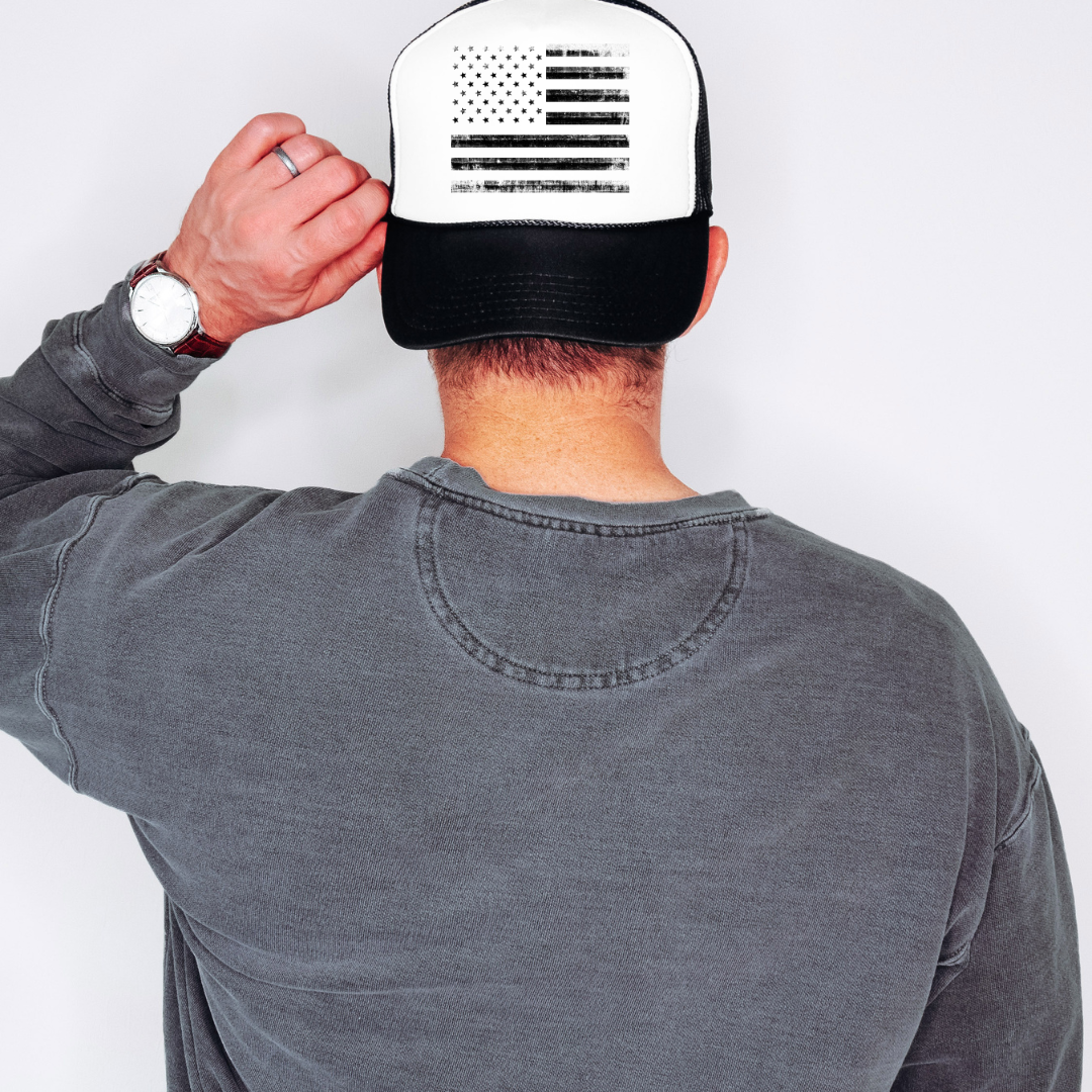 Faded Flag Hat Patch Collage – Grace DTF Transfers