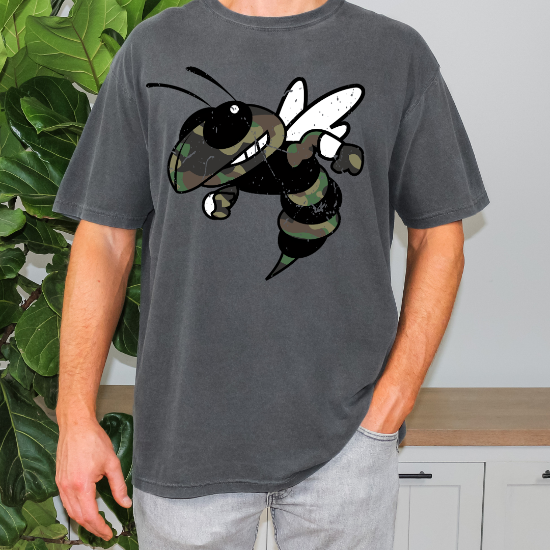Camo Hornets/Yellow Jackets DTF Transfer – Grace DTF Transfers