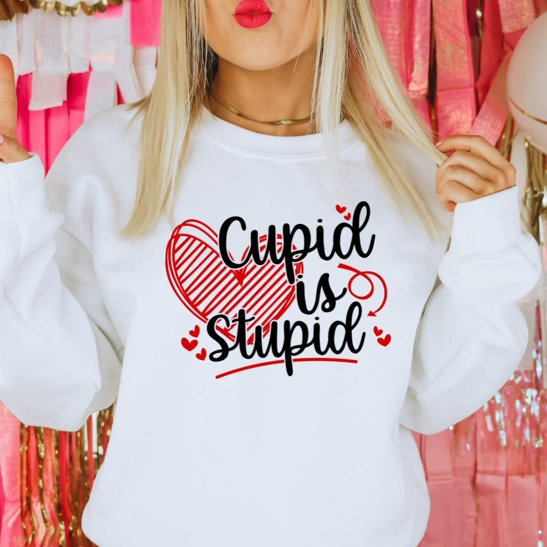 Cupid Is Stupid Script DTF – Grace DTF Transfers