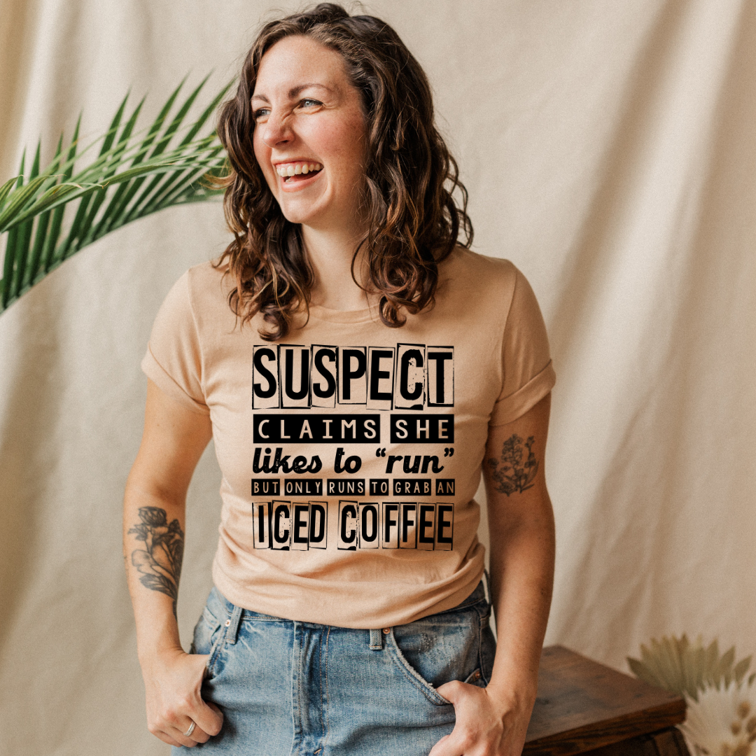 suspect Run Iced Coffee DTF Transfer – Grace DTF Transfers