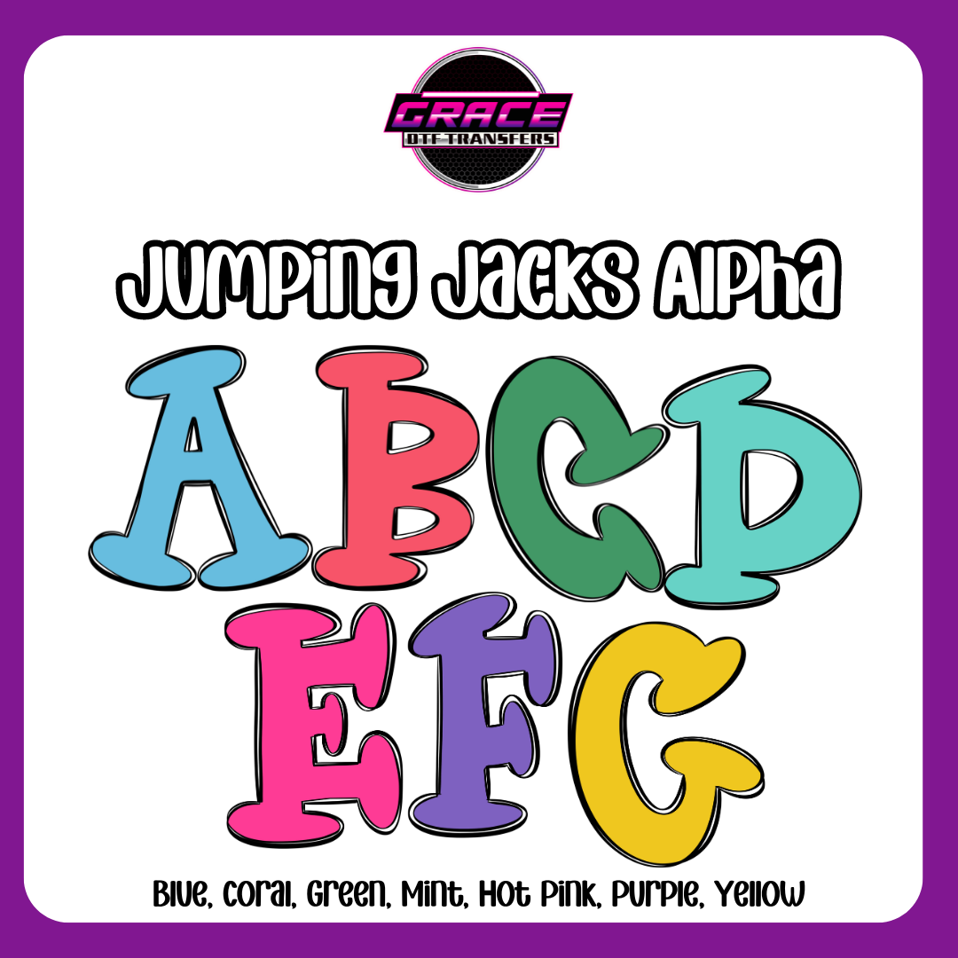 *Jumping Jacks Alpha DTF – Grace DTF Transfers