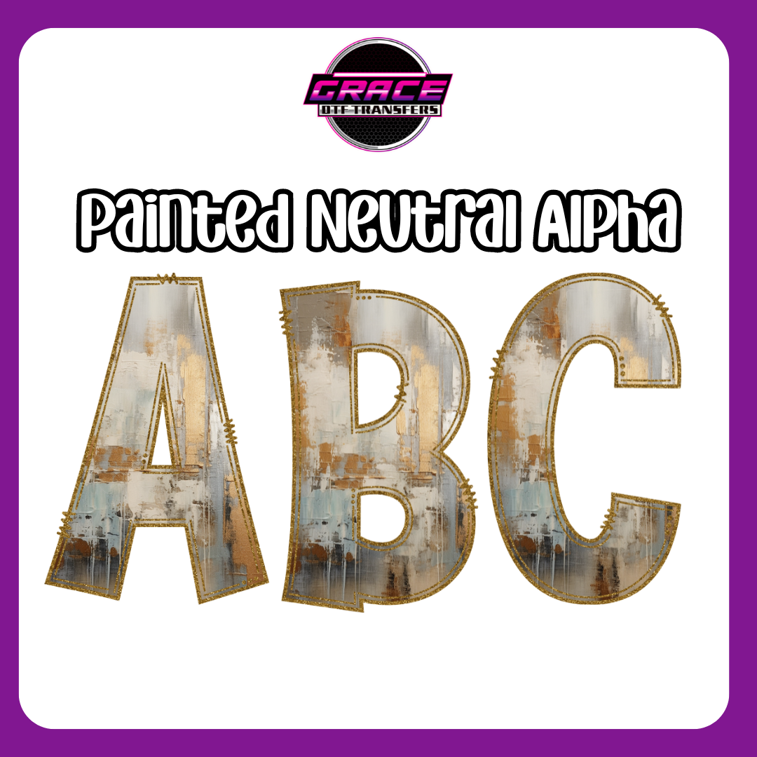 *Painted Neutral Alpha DTF – Grace DTF Transfers