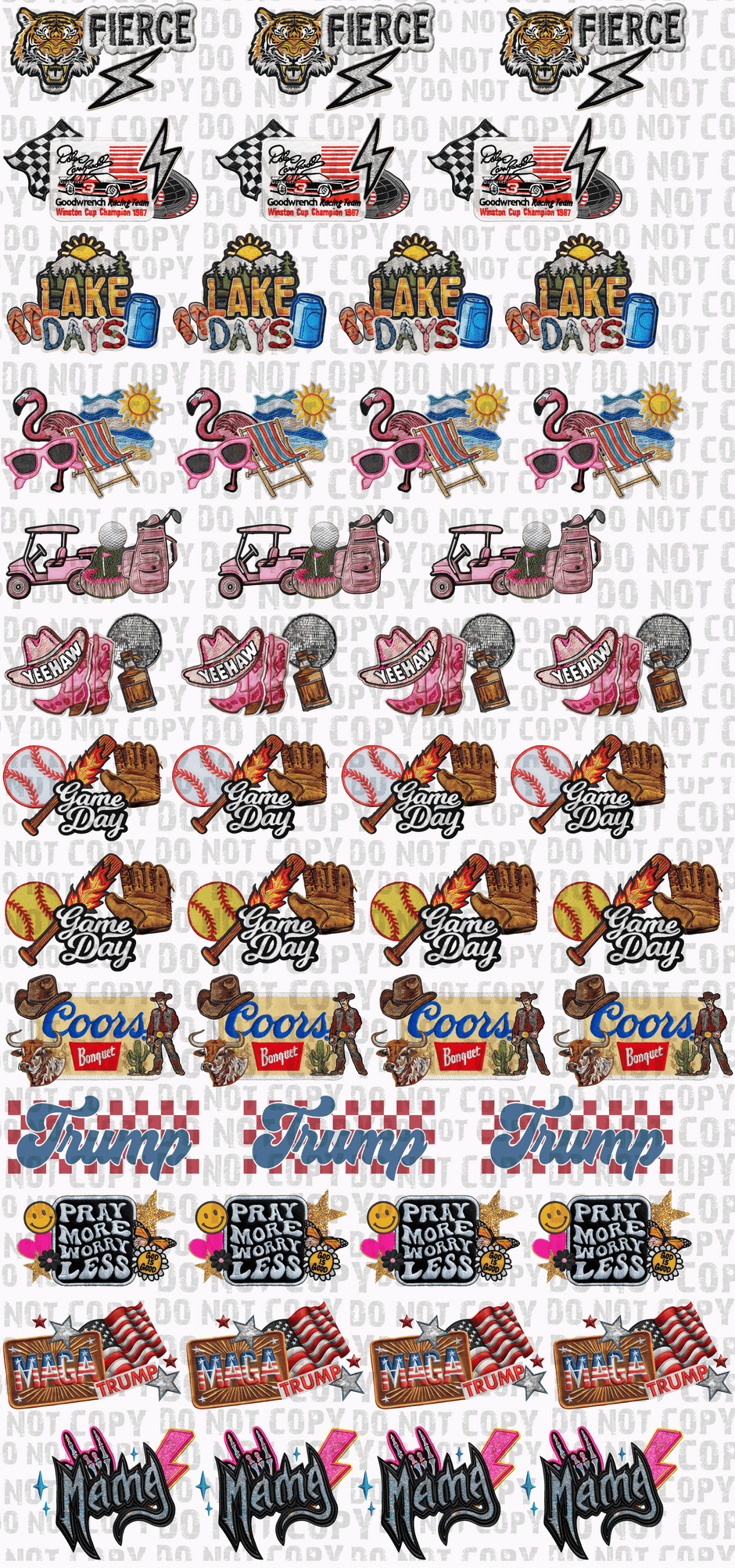 GANG SHEETS – Grace DTF Transfers