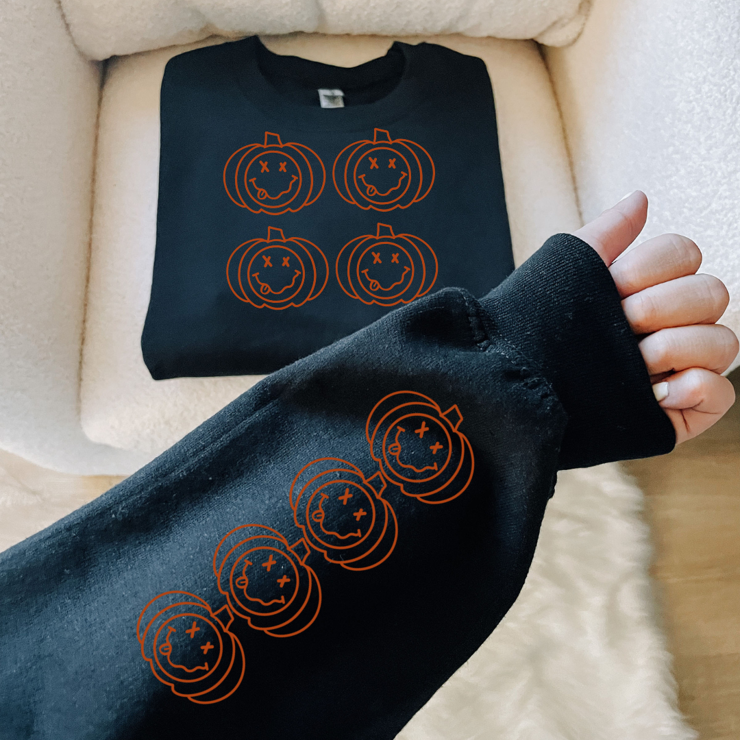 Crosseyed Pumpkin Chest/Sleeve DTF Transfer – Grace DTF Transfers