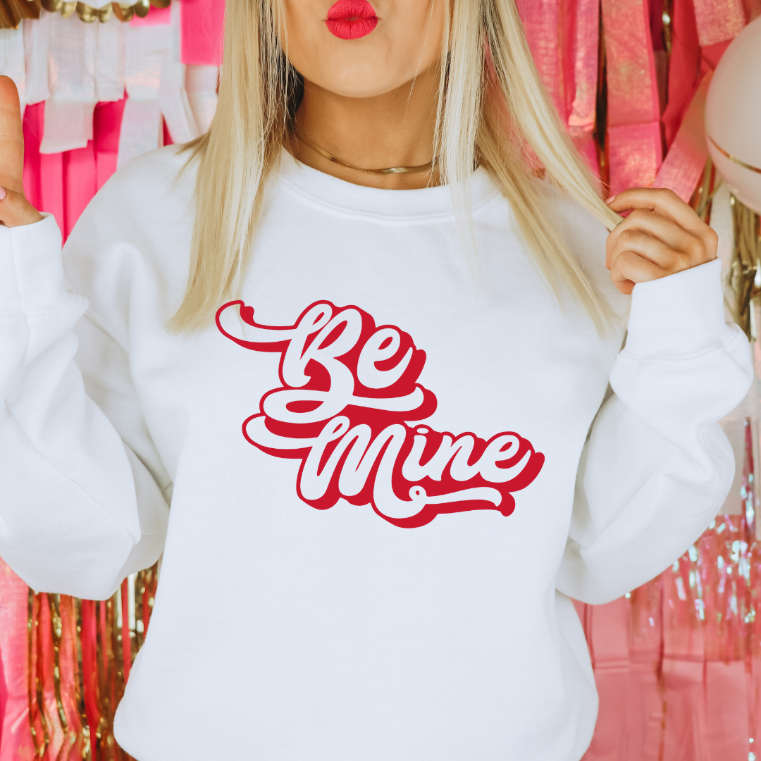 Be Mine Red Script DTF – Grace DTF Transfers