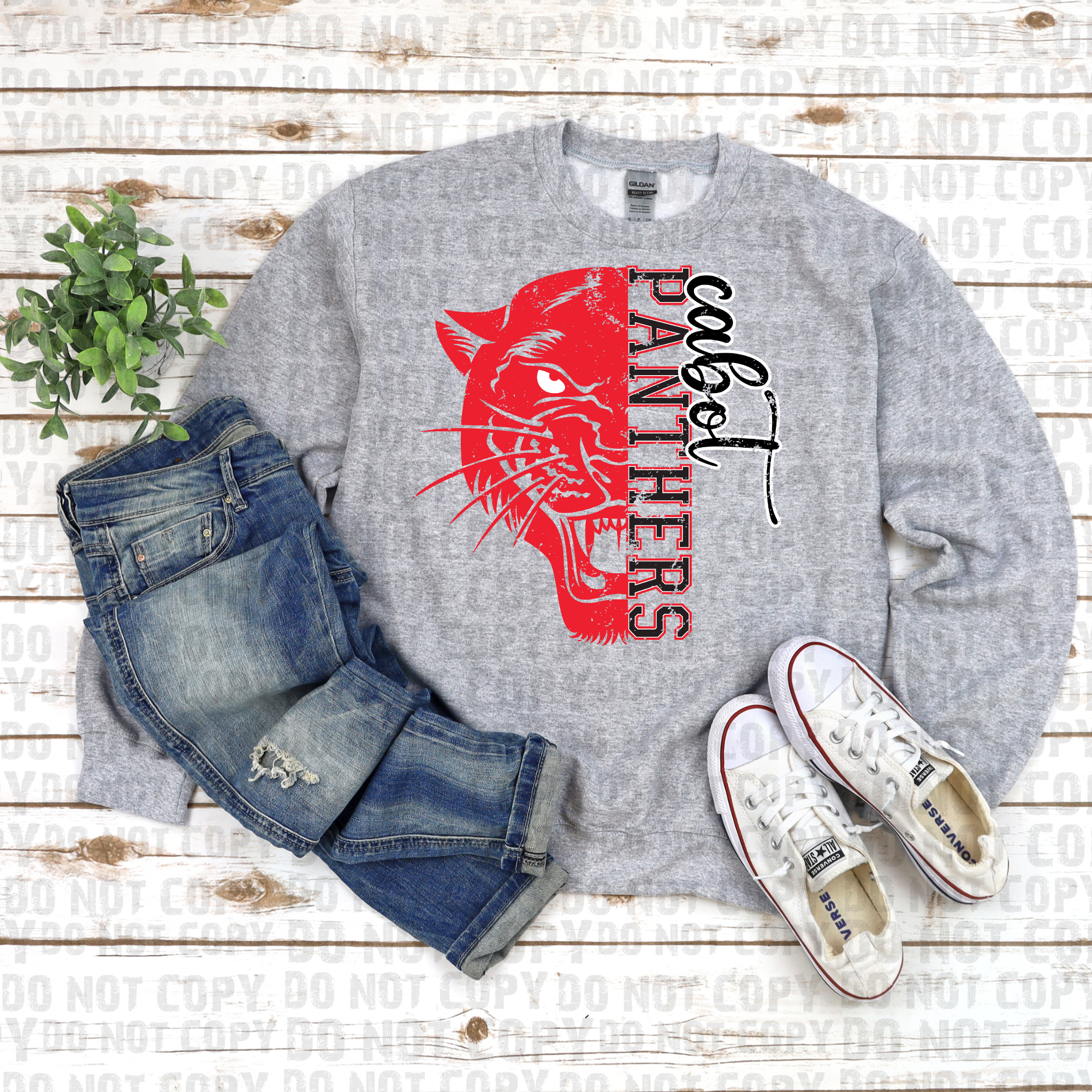 Cabot Red Panthers Half Mascot DTF – Grace DTF Transfers