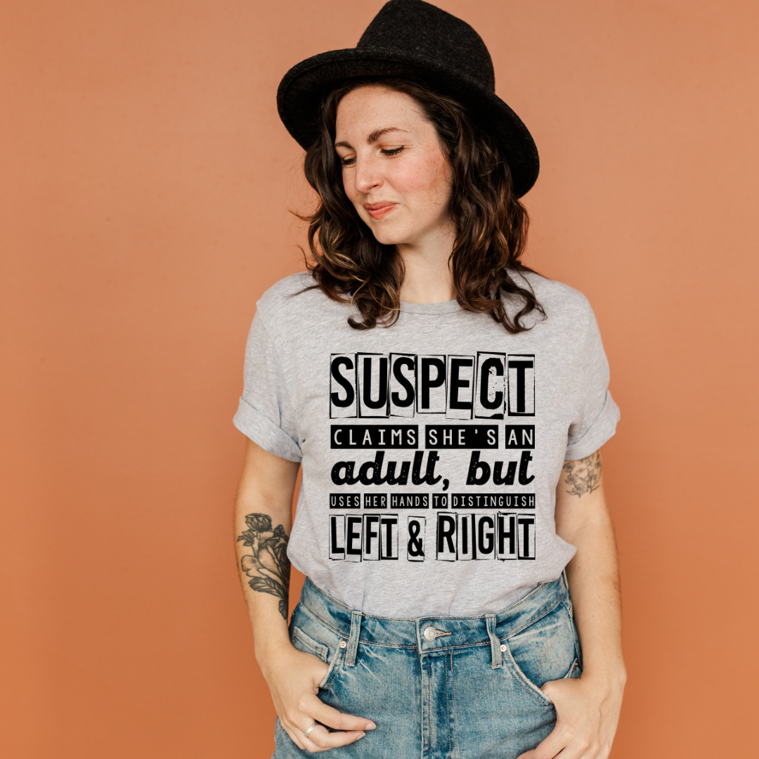 Suspect Left Right DTF Transfer – Grace DTF Transfers