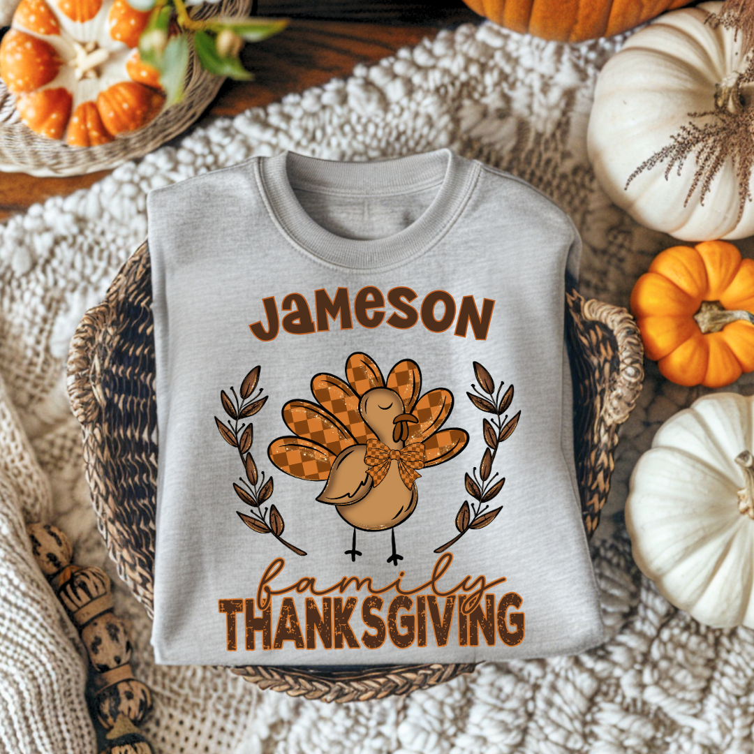 *Family Thanksgiving Custom DTF Transfer – Grace DTF Transfers