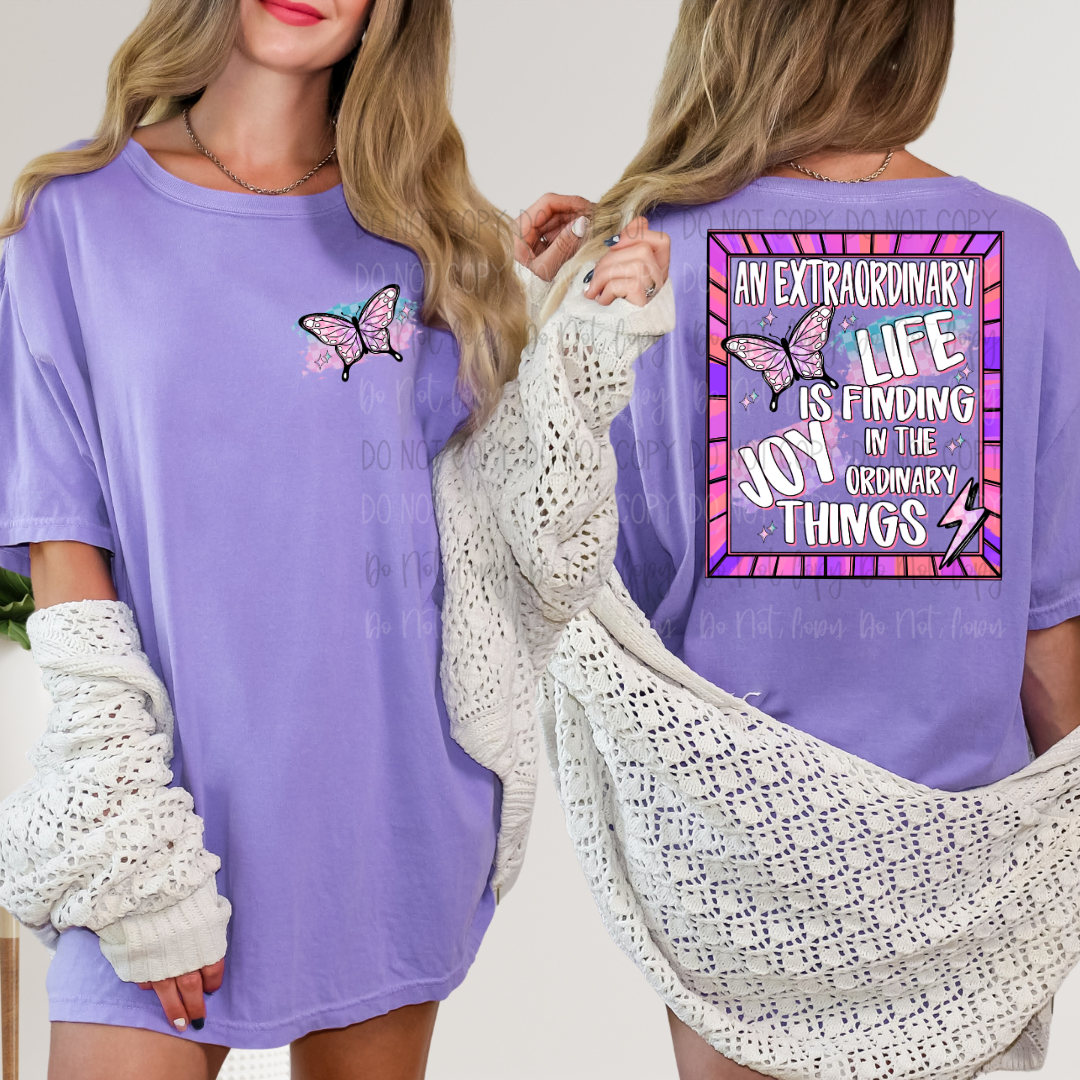 *An Extraordinary Life Front Back DTF Transfer – Grace DTF Transfers