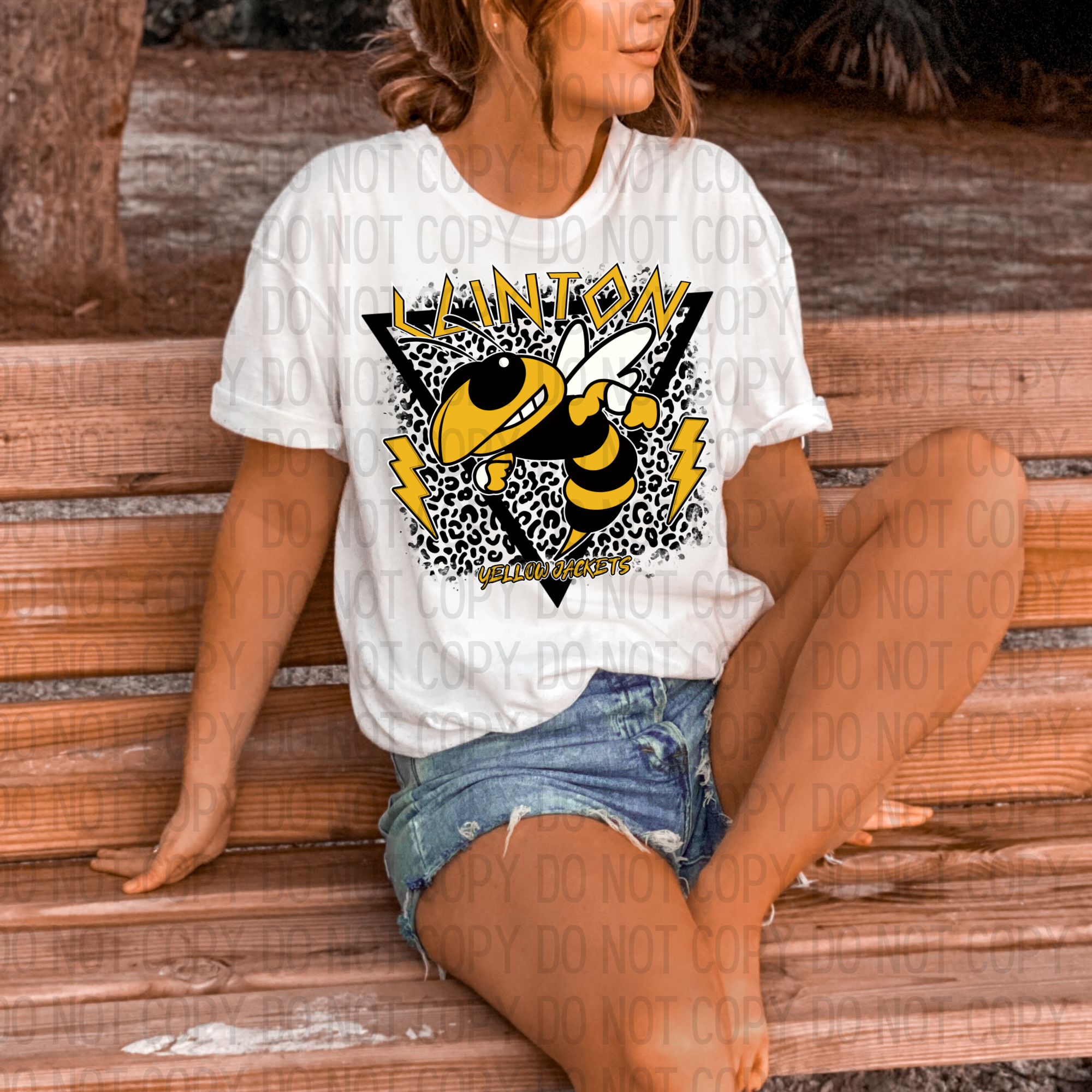 Clinton Yellow Jackets Mascot DTF – Grace DTF Transfers