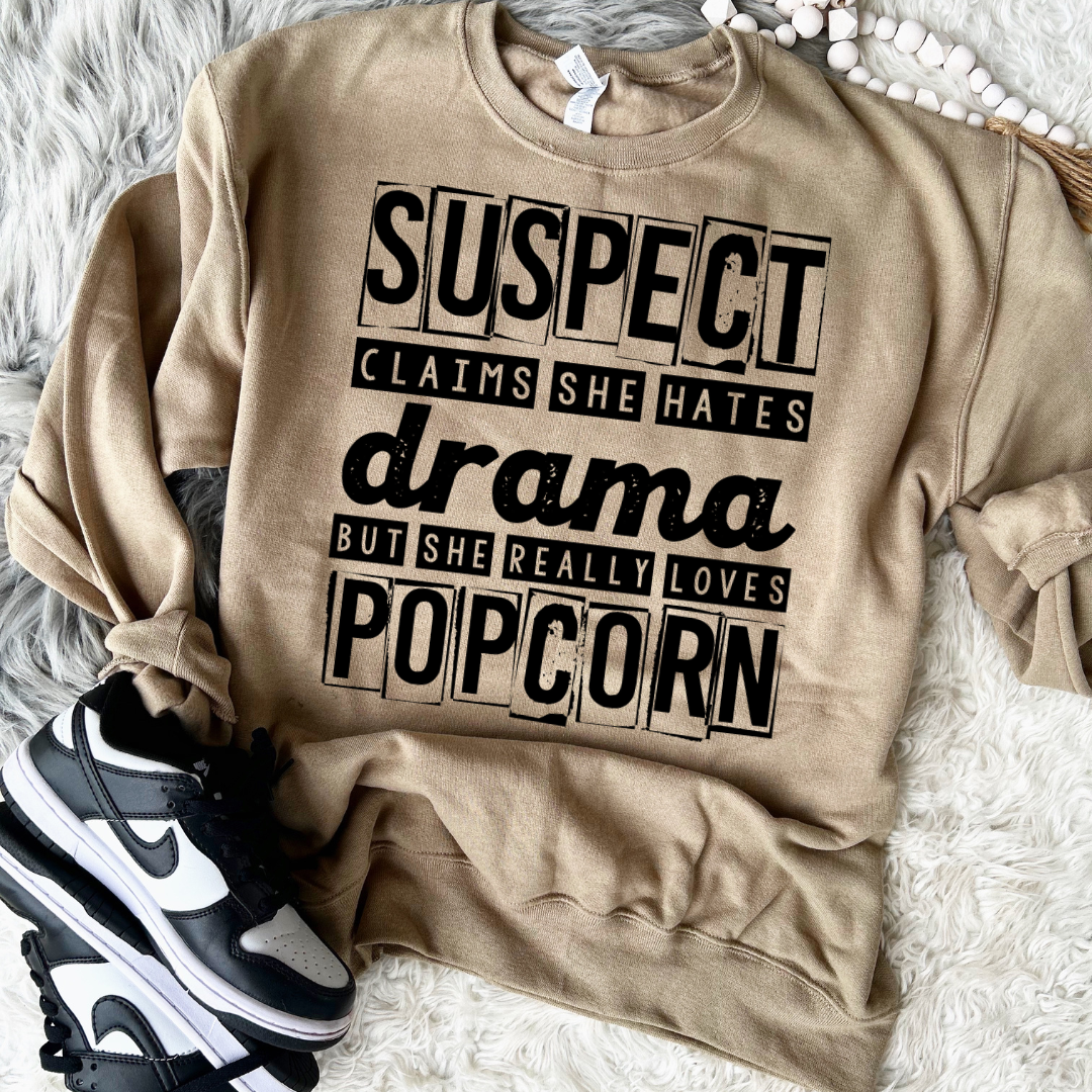 Suspect Drama Popcorn DTF Transfer – Grace DTF Transfers