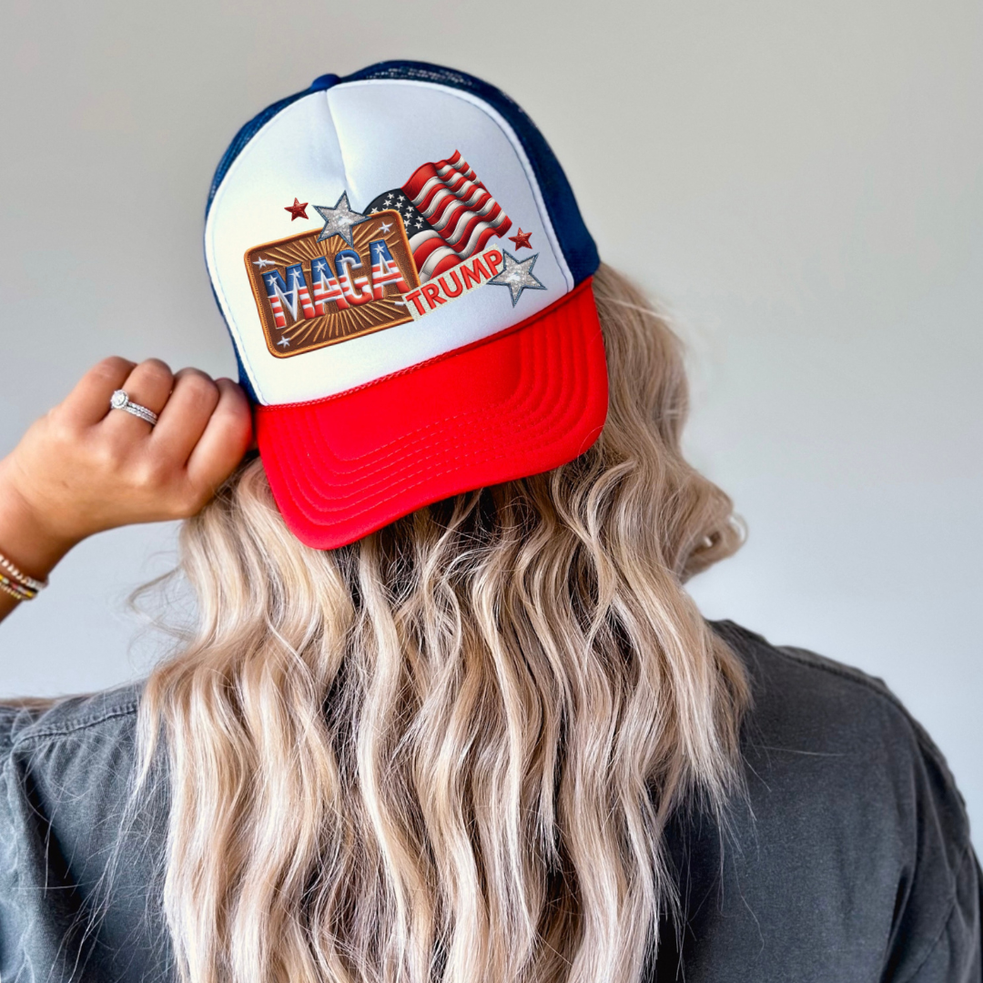 Maga Trump Hat Patch Collage – Grace DTF Transfers