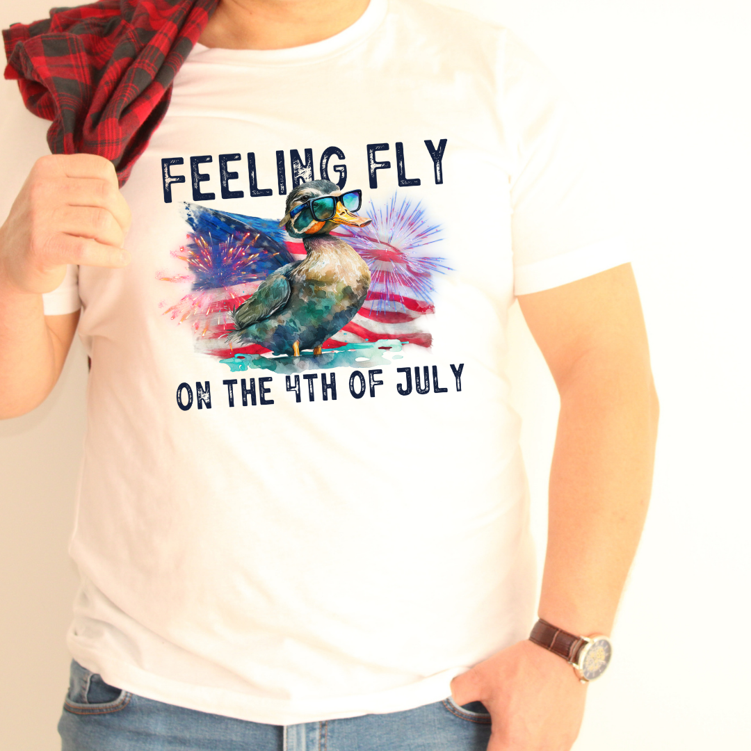 Feeling Fly 4Th Of July Duck Shades DTF – Grace DTF Transfers