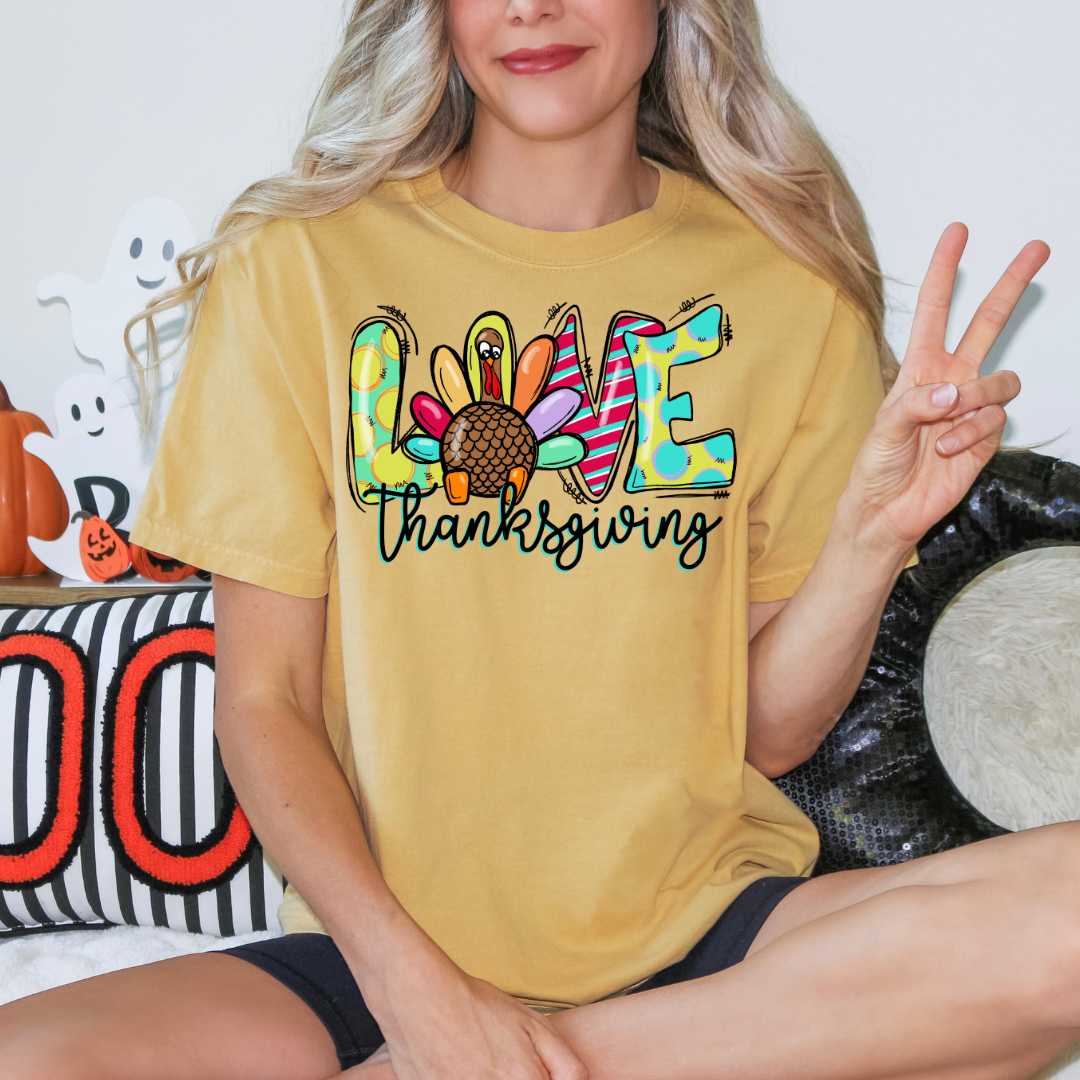 Thanksgiving Love Doodle DTF – Grace DTF Transfers