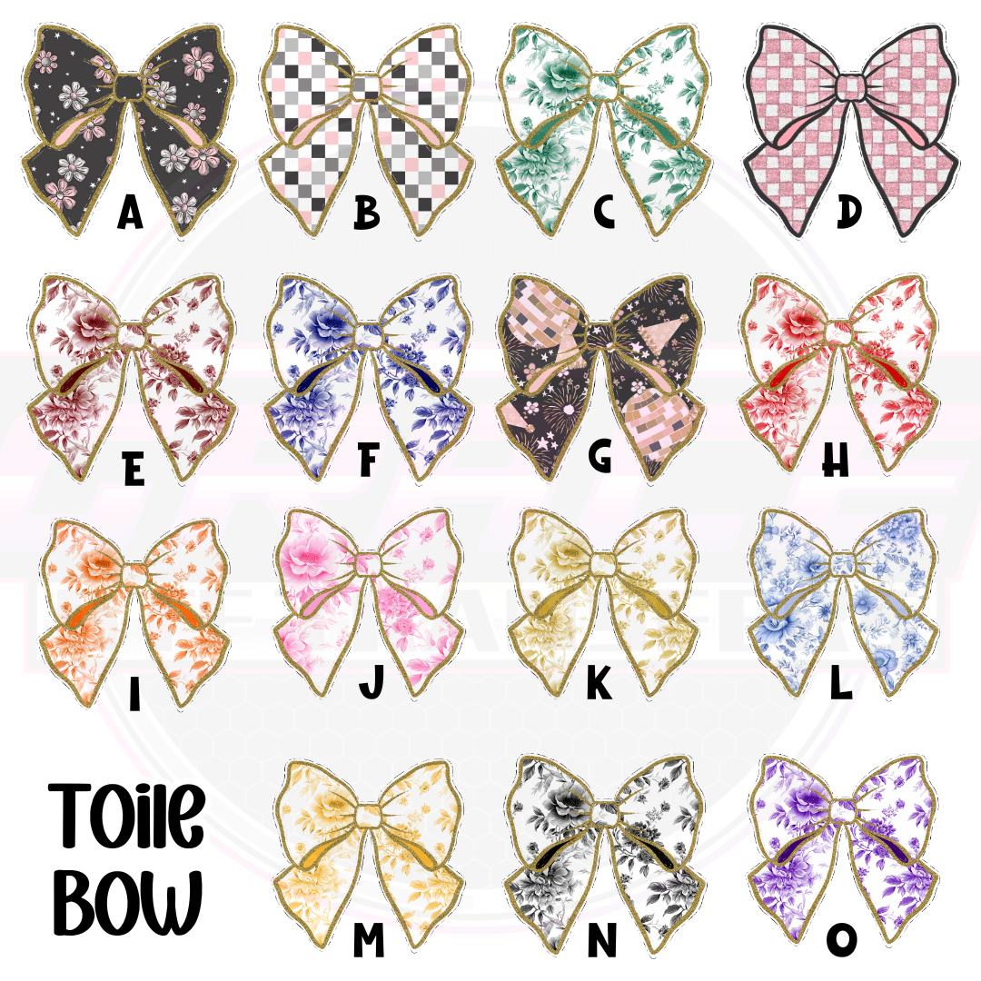 Toile Bows DTF Transfer – Grace DTF Transfers