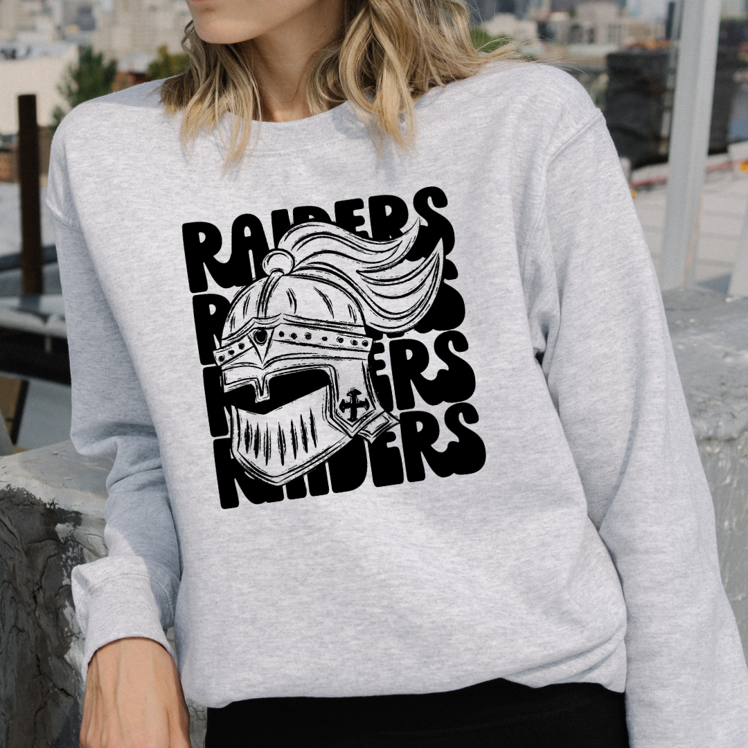 Raiders Black Mascot DTF – Grace DTF Transfers