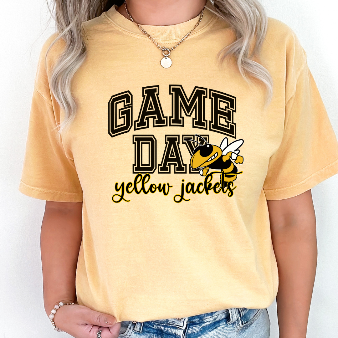 Game Day Yellow Jackets Classic Mascot DTF – Grace DTF Transfers