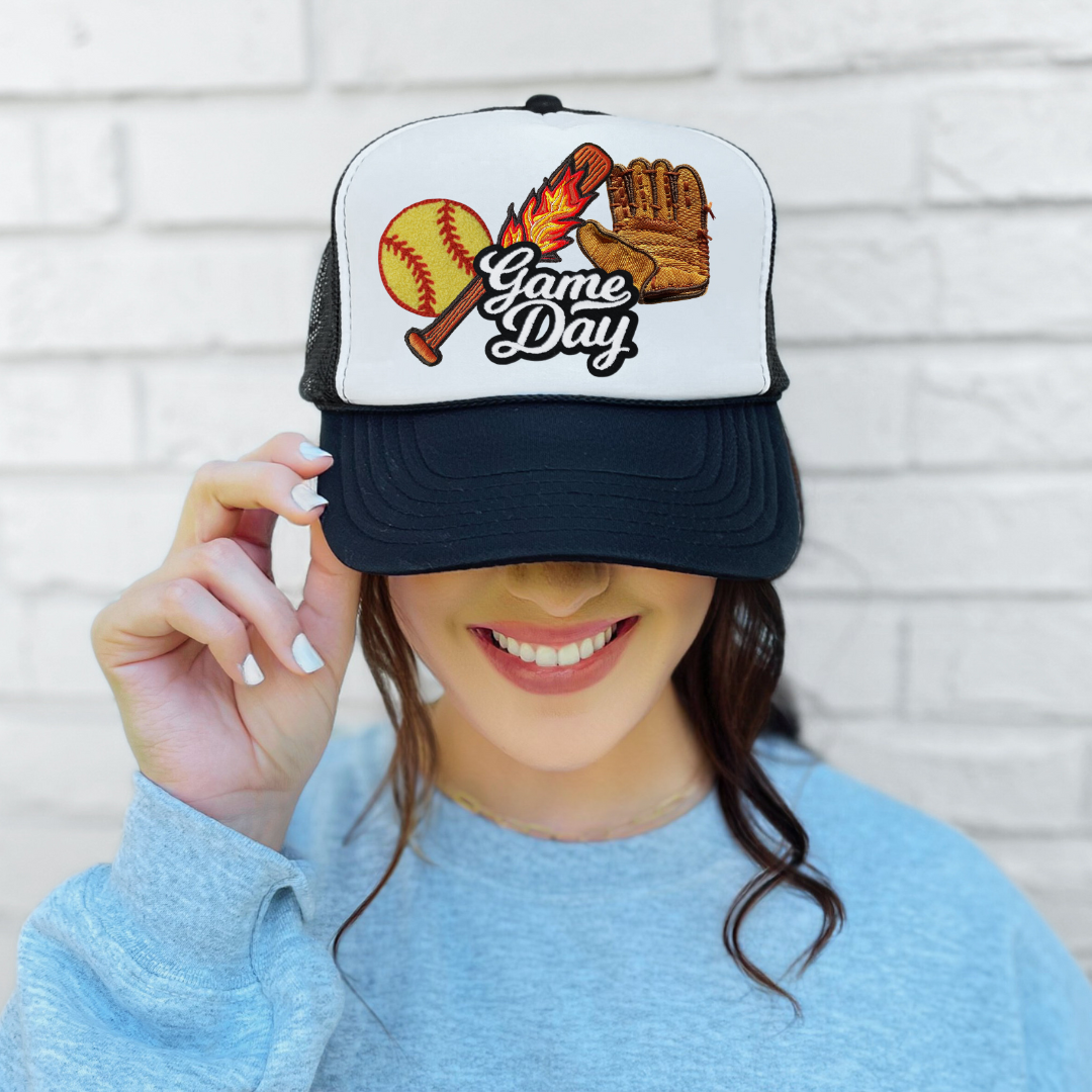 Softball Game Day Hat Patch Collage – Grace DTF Transfers